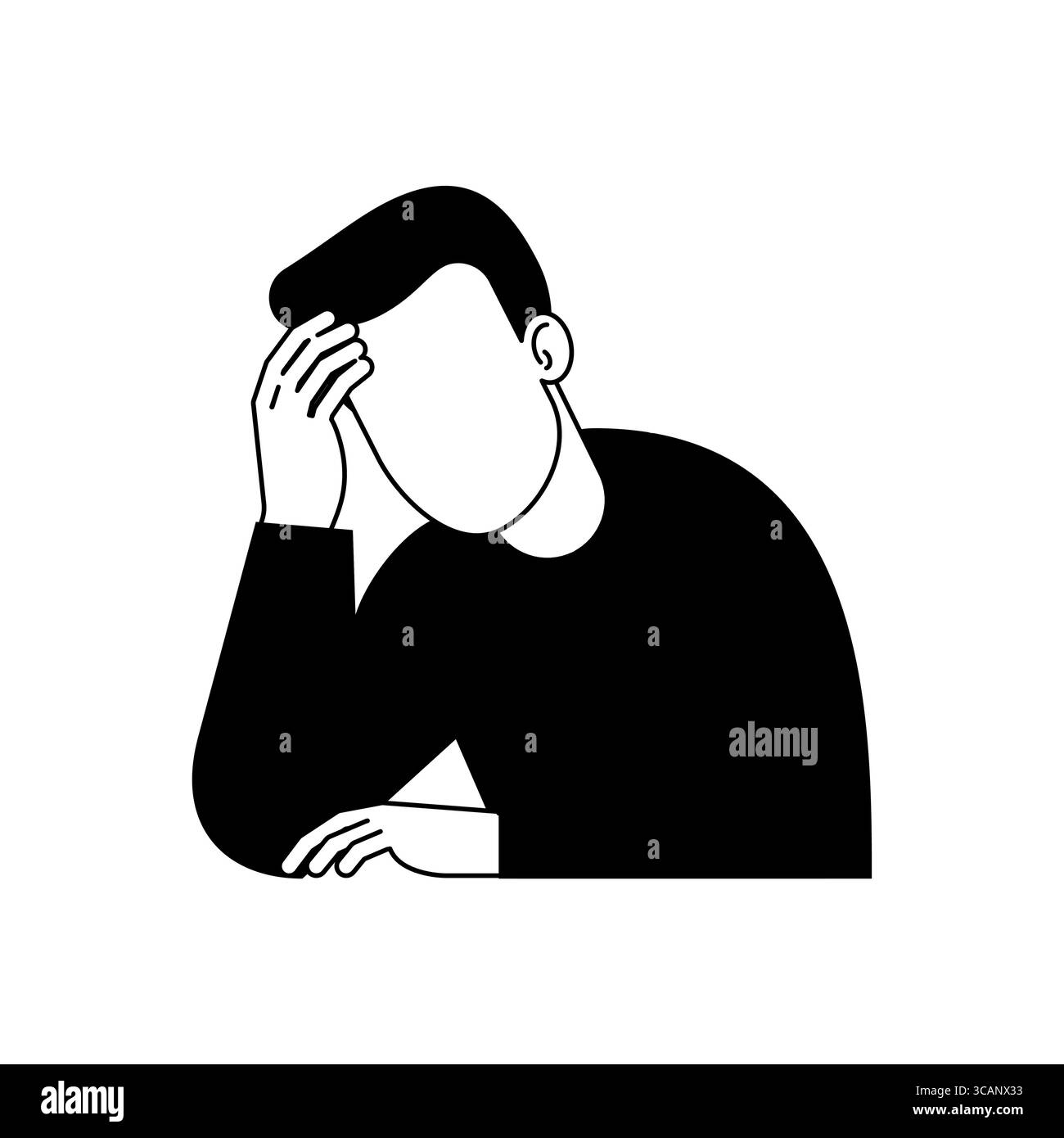 Frustration fatigue Black and White Stock Photos & Images - Alamy