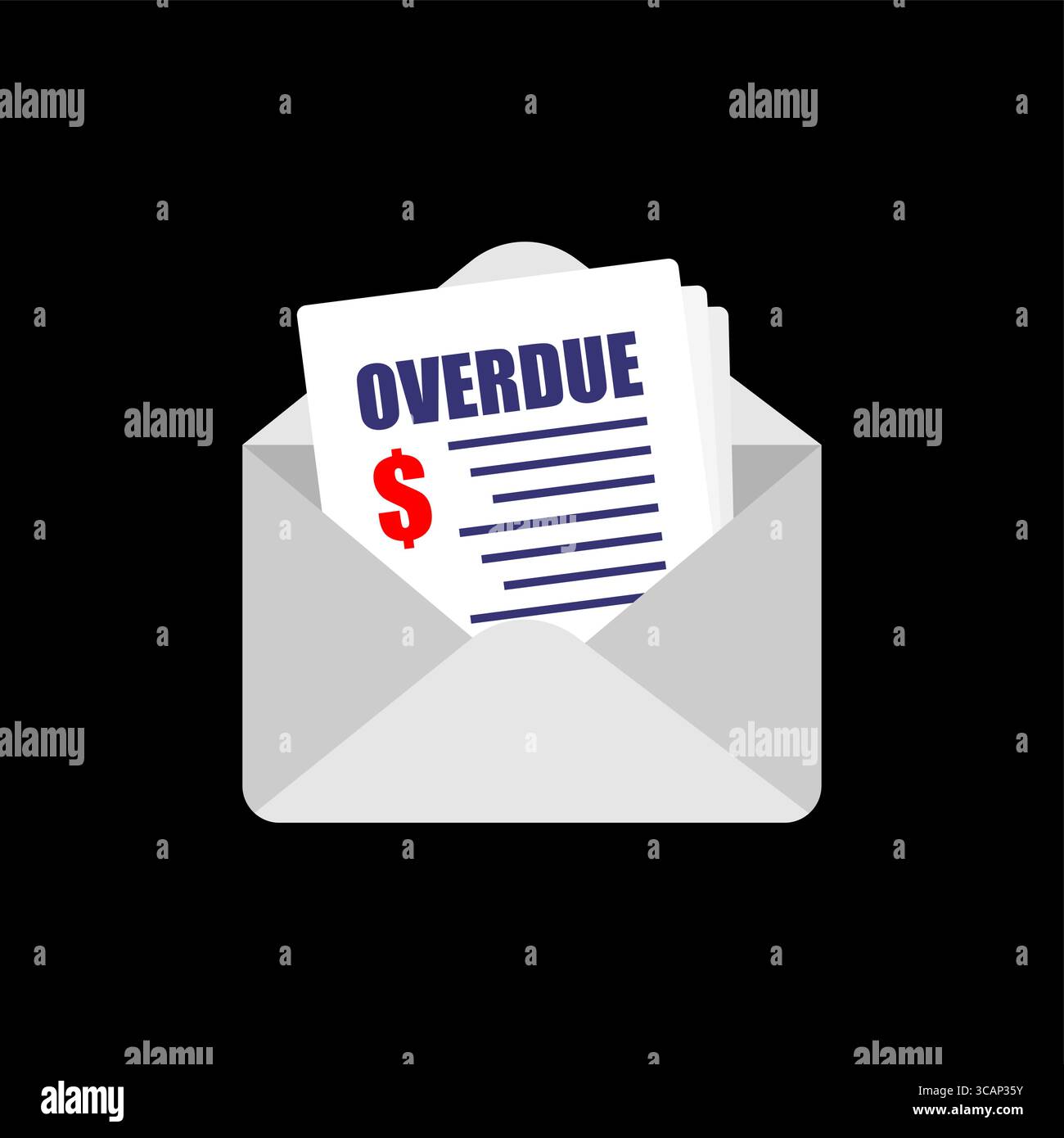 Late payment Stock Vector Images - Alamy