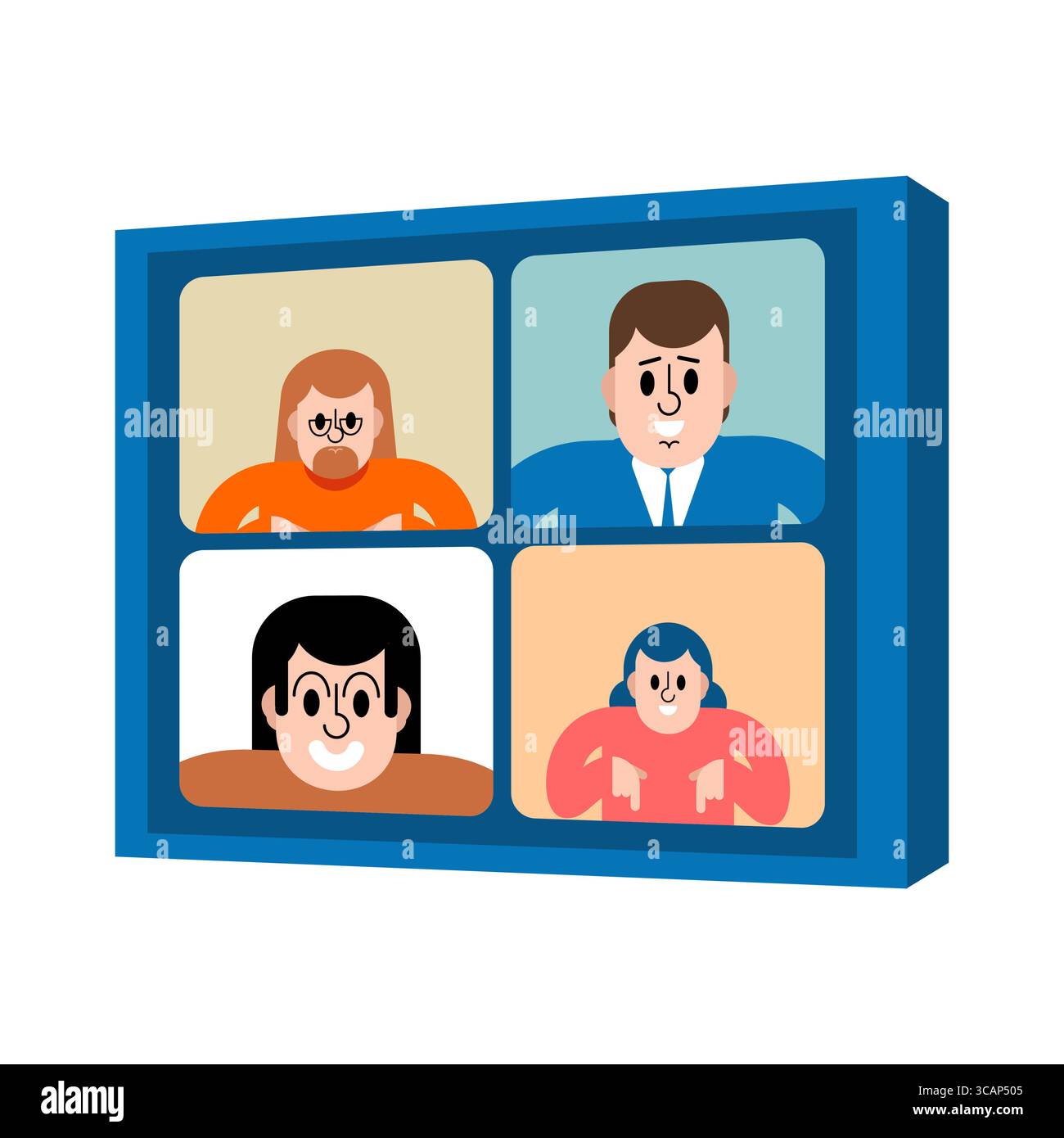 Remote work in modern Cut Out Stock Images & Pictures - Alamy