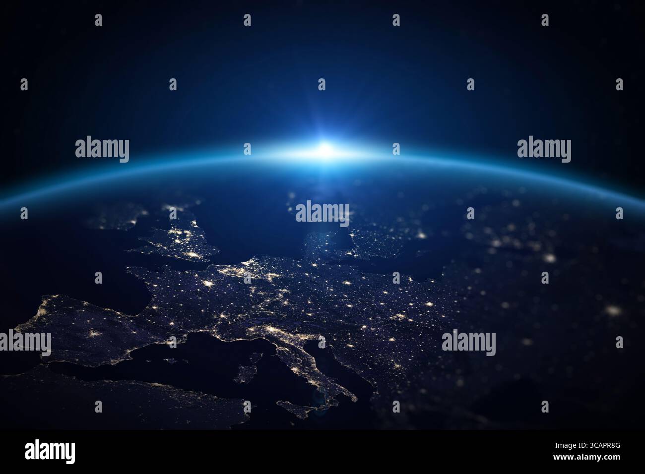 Satellite night view spain hi-res stock photography and images - Alamy