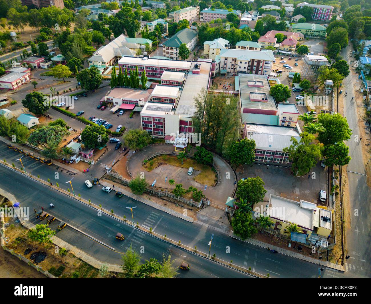 Barau Dikko Hospital, Nigeria - 15 March 2025: Aerial view of the Barau ...