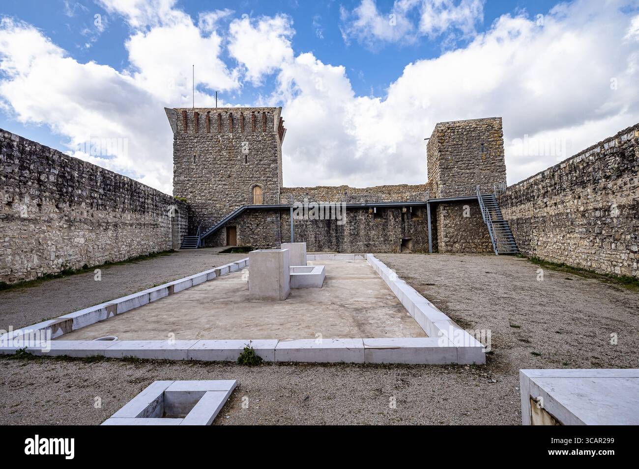 The medieval Castle of Ourem Santarem in Portugal. Palace and fortress ...