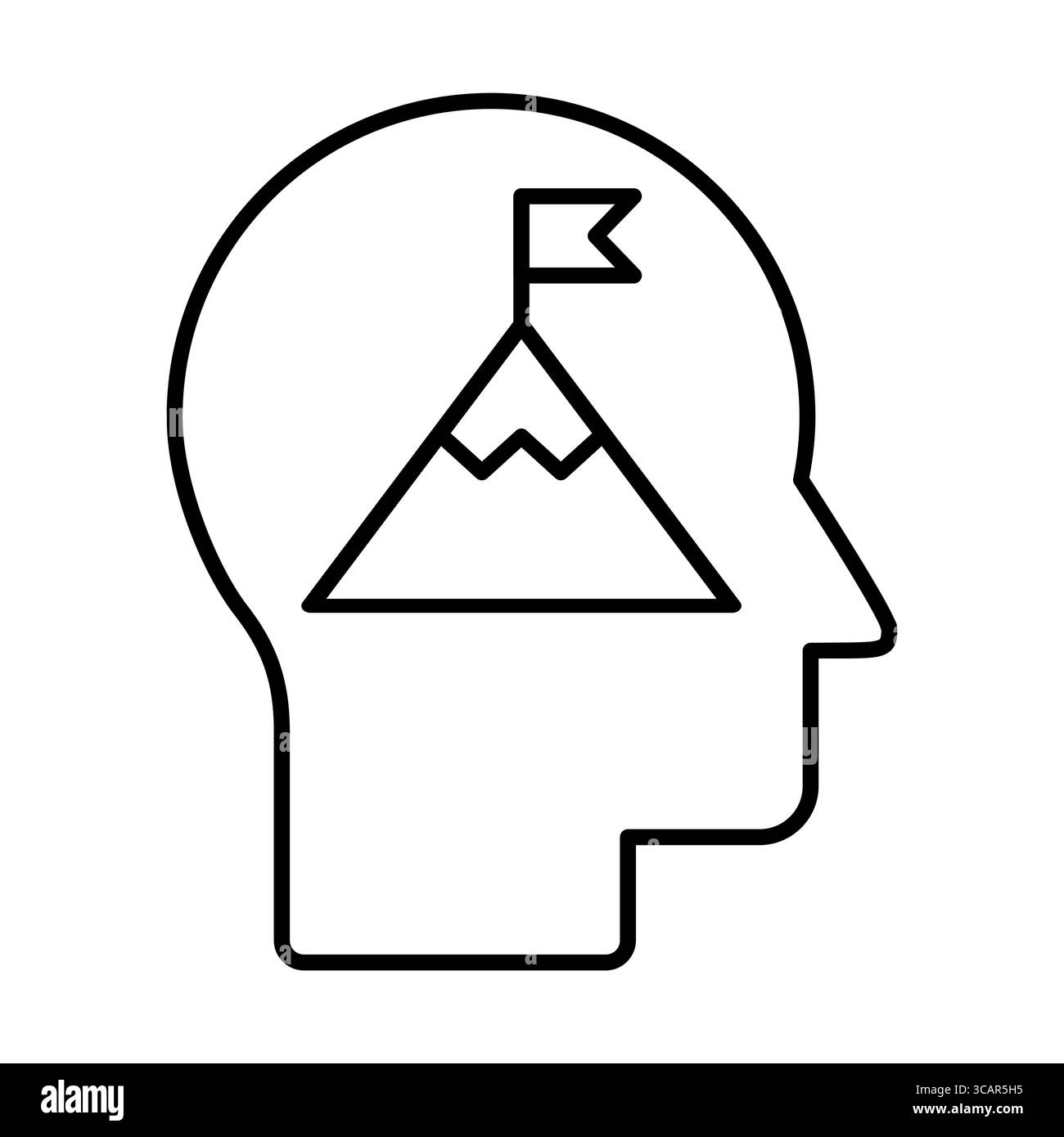 Progress line with mountain Black and White Stock Photos & Images - Alamy