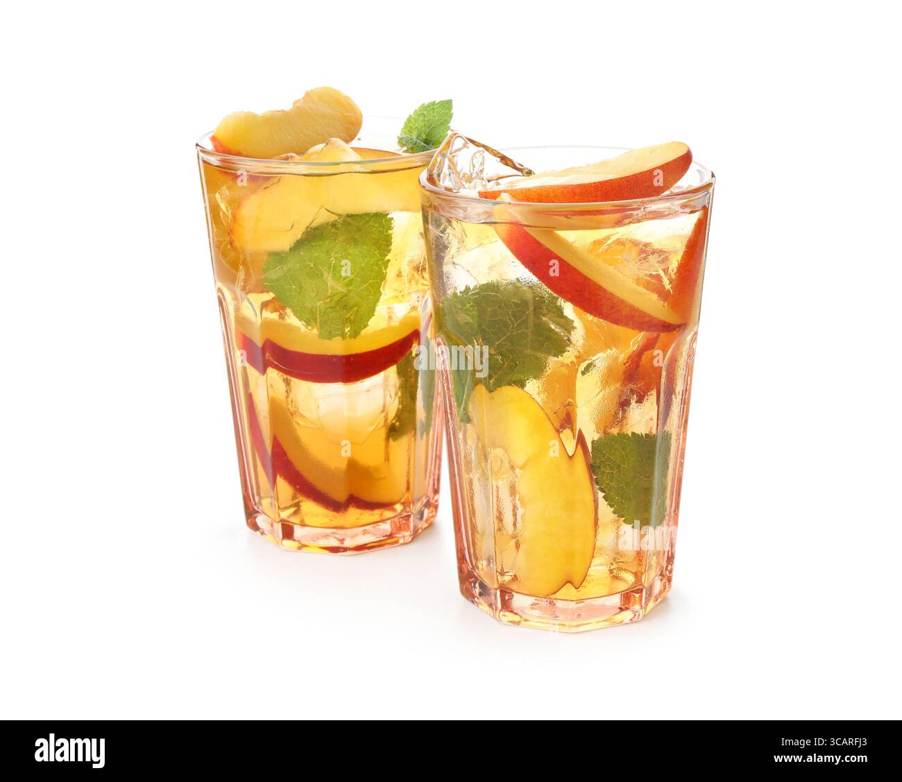 Glasses cold tea on Cut Out Stock Images & Pictures - Alamy