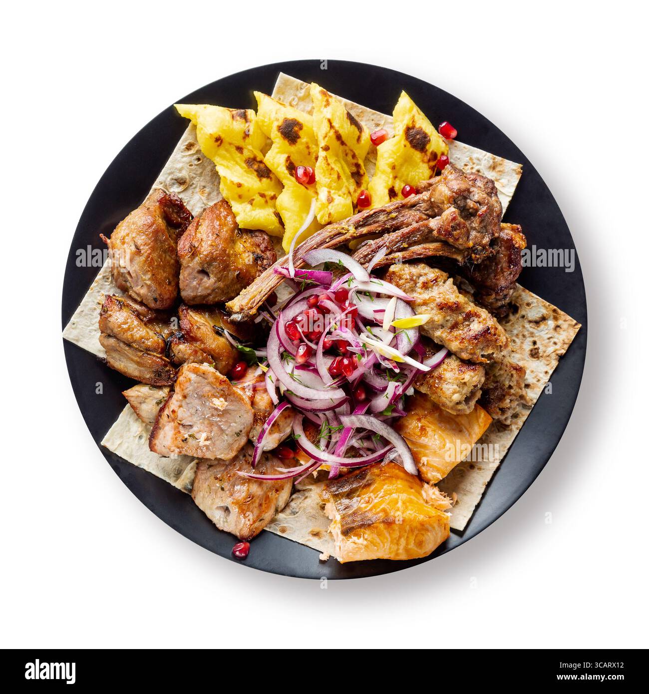 Arabian shish kebab Cut Out Stock Images & Pictures - Alamy