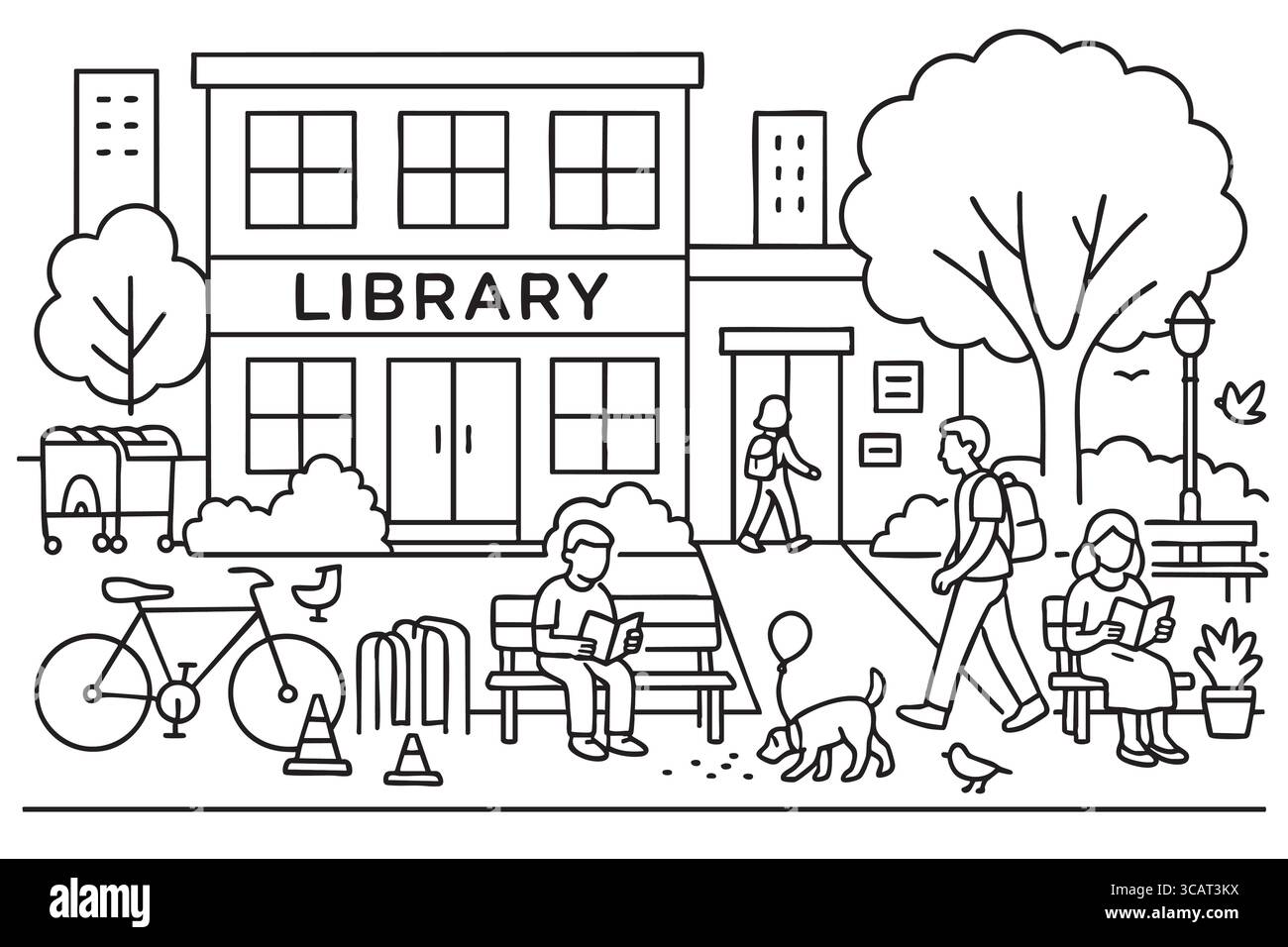 People relaxing reading in Stock Vector Images - Alamy