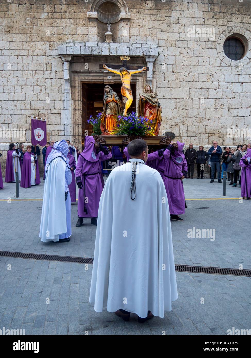 Tordesillas, Valladolid, Spain. 13 April 2025. The throne of Jesus ...