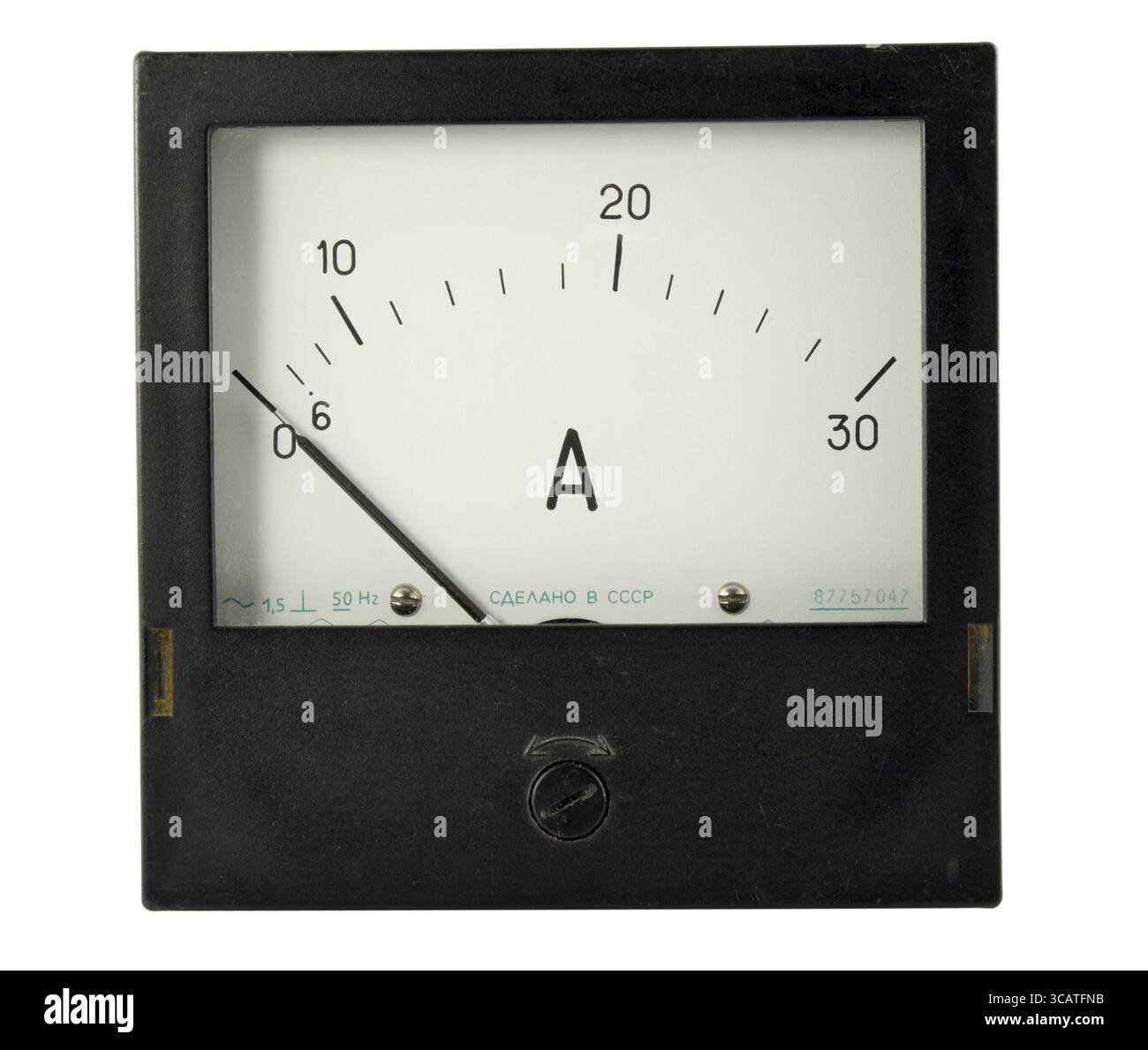 The old retro dusty measuring device - the analogue ampermeter ...