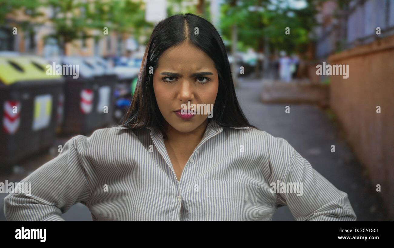 Woman expressing disapproval arms hi-res stock photography and images ...