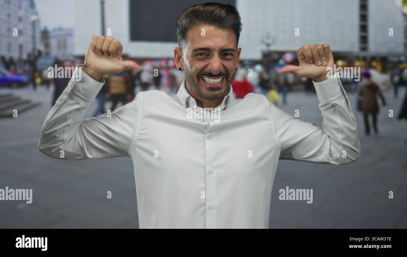 Hispanic man grinning widely hi-res stock photography and images - Alamy