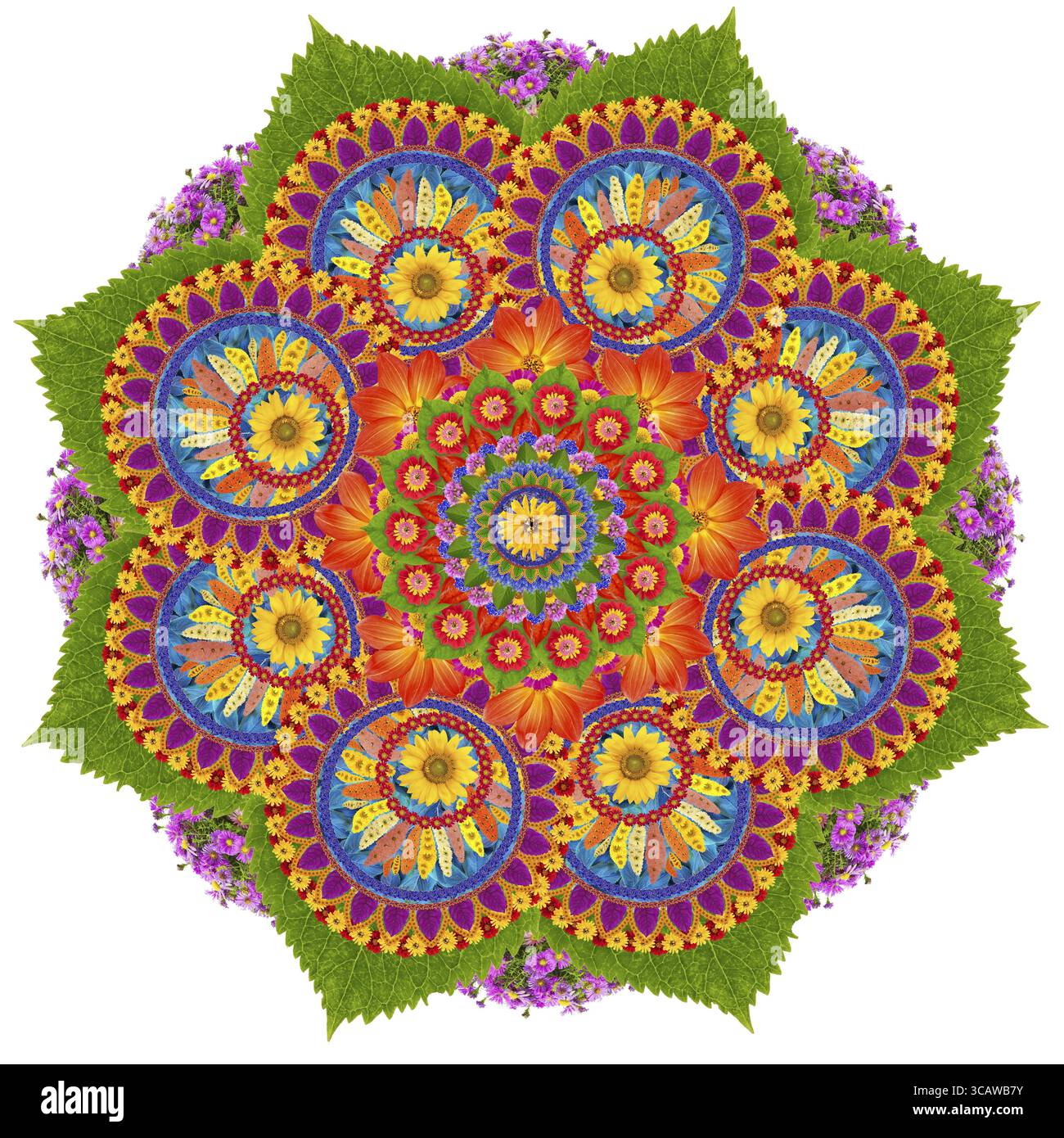 Sacred lotus mandala symbol Cut Out Stock Images & Pictures - Alamy