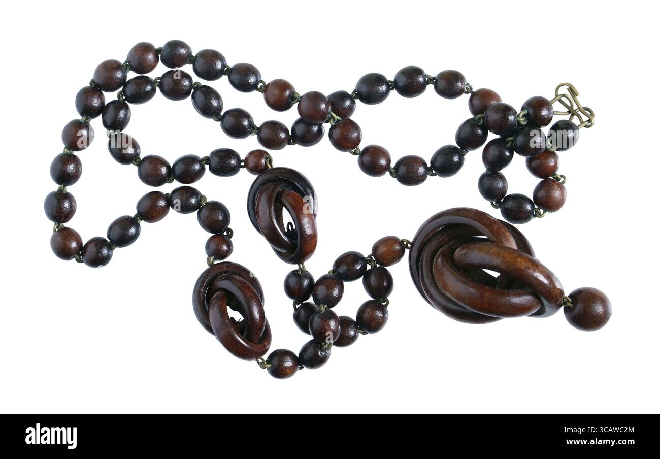 Homemade female beads are made of african ebony wood dark red balls ...