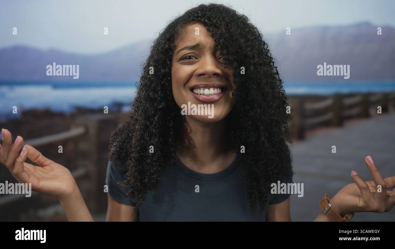 Woman flips hair expressive hand hi-res stock photography and images ...