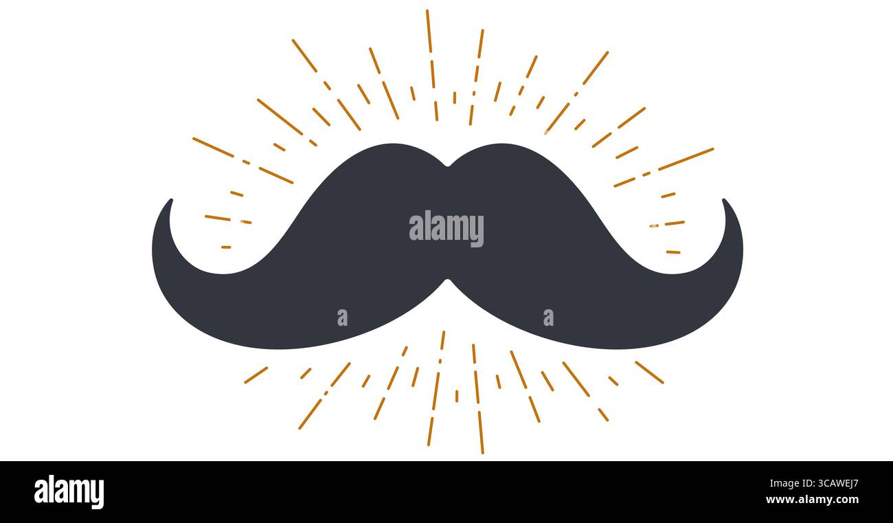 Mustache and vintage sun rays sunburst Stock Vector Image & Art - Alamy
