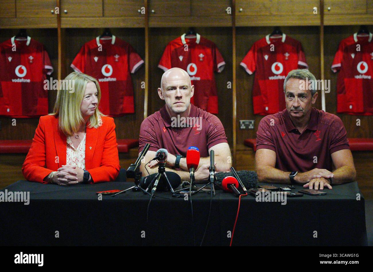 Welsh Rugby Union chief executive Abi Tierney, Wales head coach Steve ...