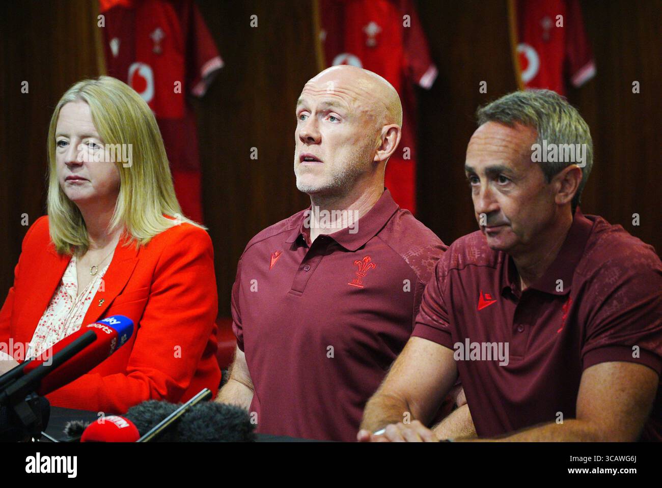 Welsh Rugby Union chief executive Abi Tierney, Wales head coach Steve ...