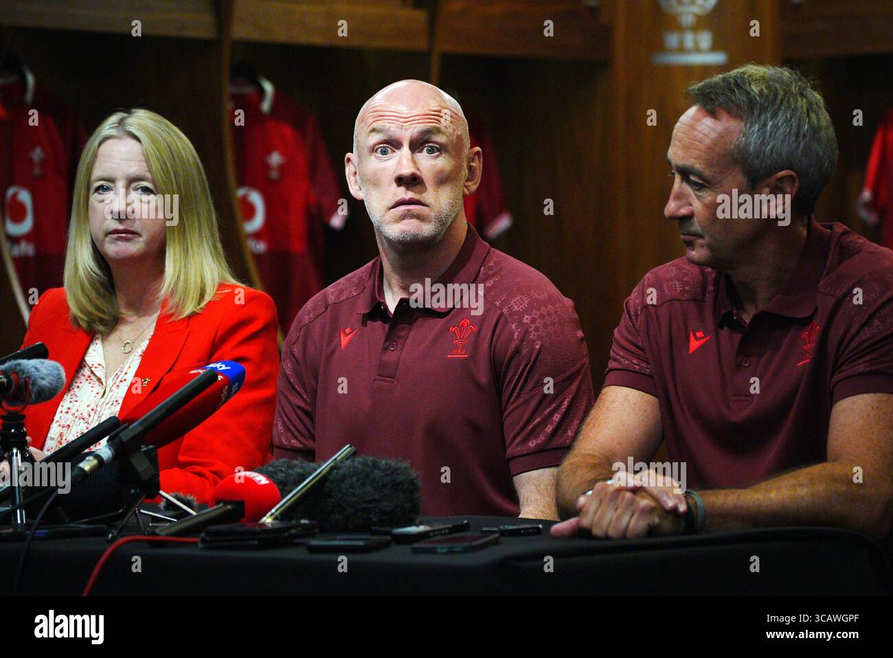 Welsh Rugby Union chief executive Abi Tierney, Wales head coach Steve ...
