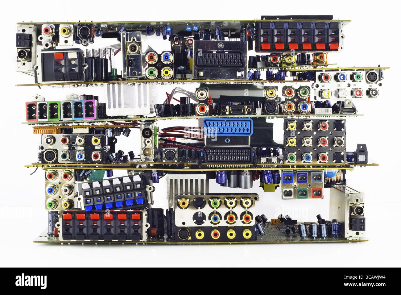 Printed-circuit boards of various electronic systems with varios ...