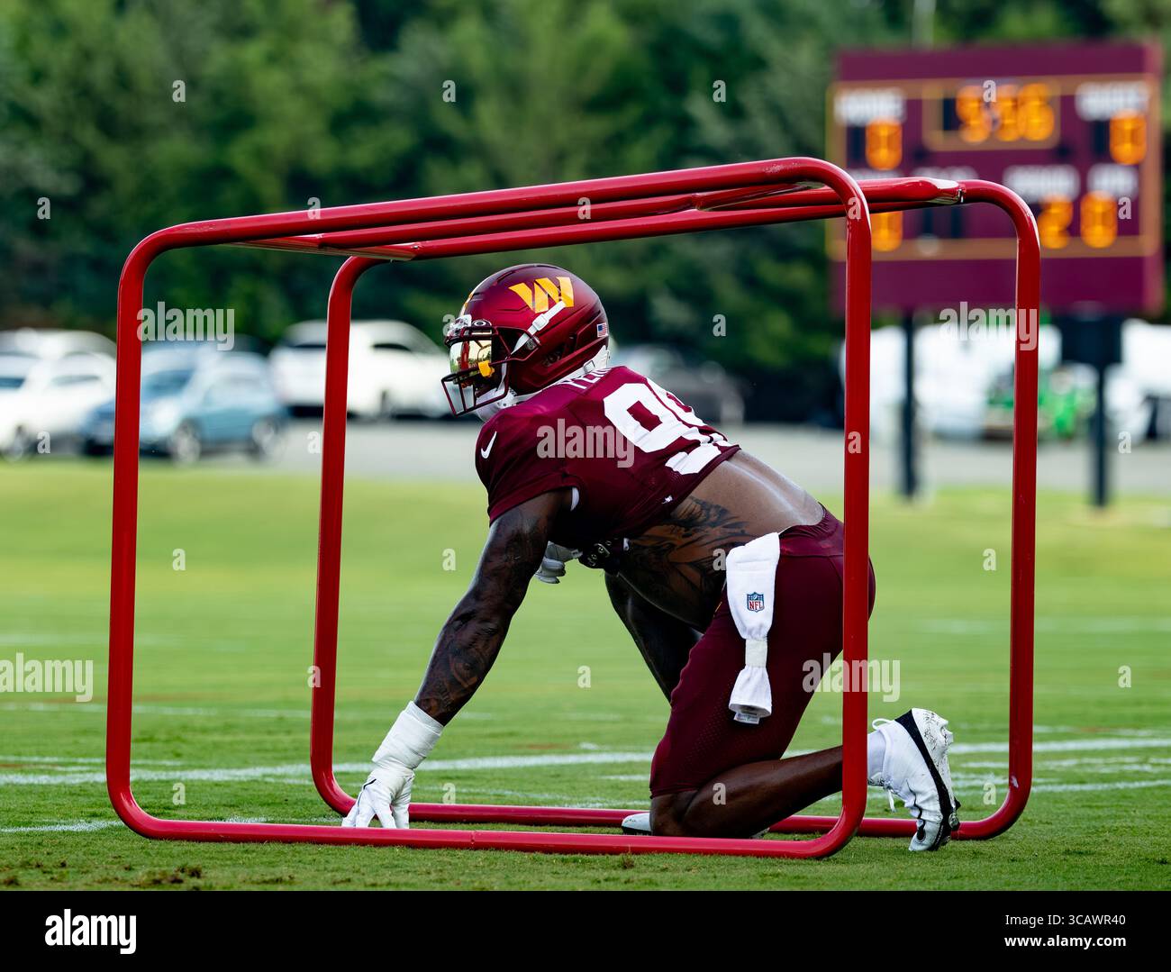 Ashburn,VA. USA; Washington Commanders defensive end Clelin Ferrell (99 ...