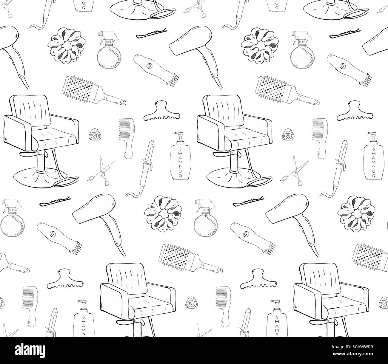Pattern vector barber shop Stock Vector Images - Alamy