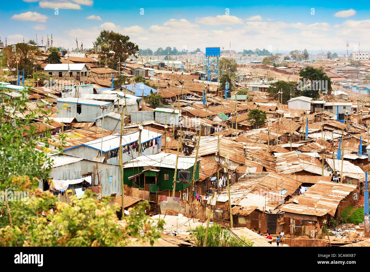 Nairobi, Kenya, Kibera is the biggest slum in Africa and one of the ...