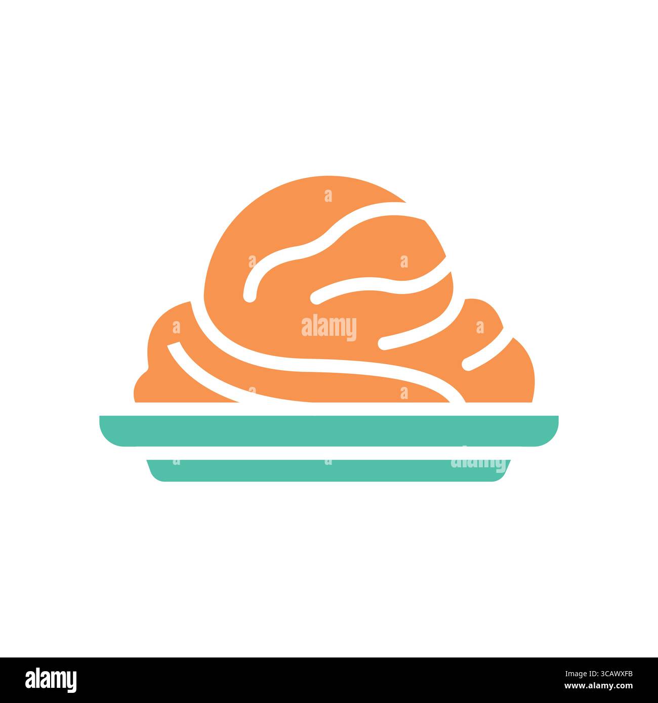 artisan ice cream color flat icon for digital and print projects ...