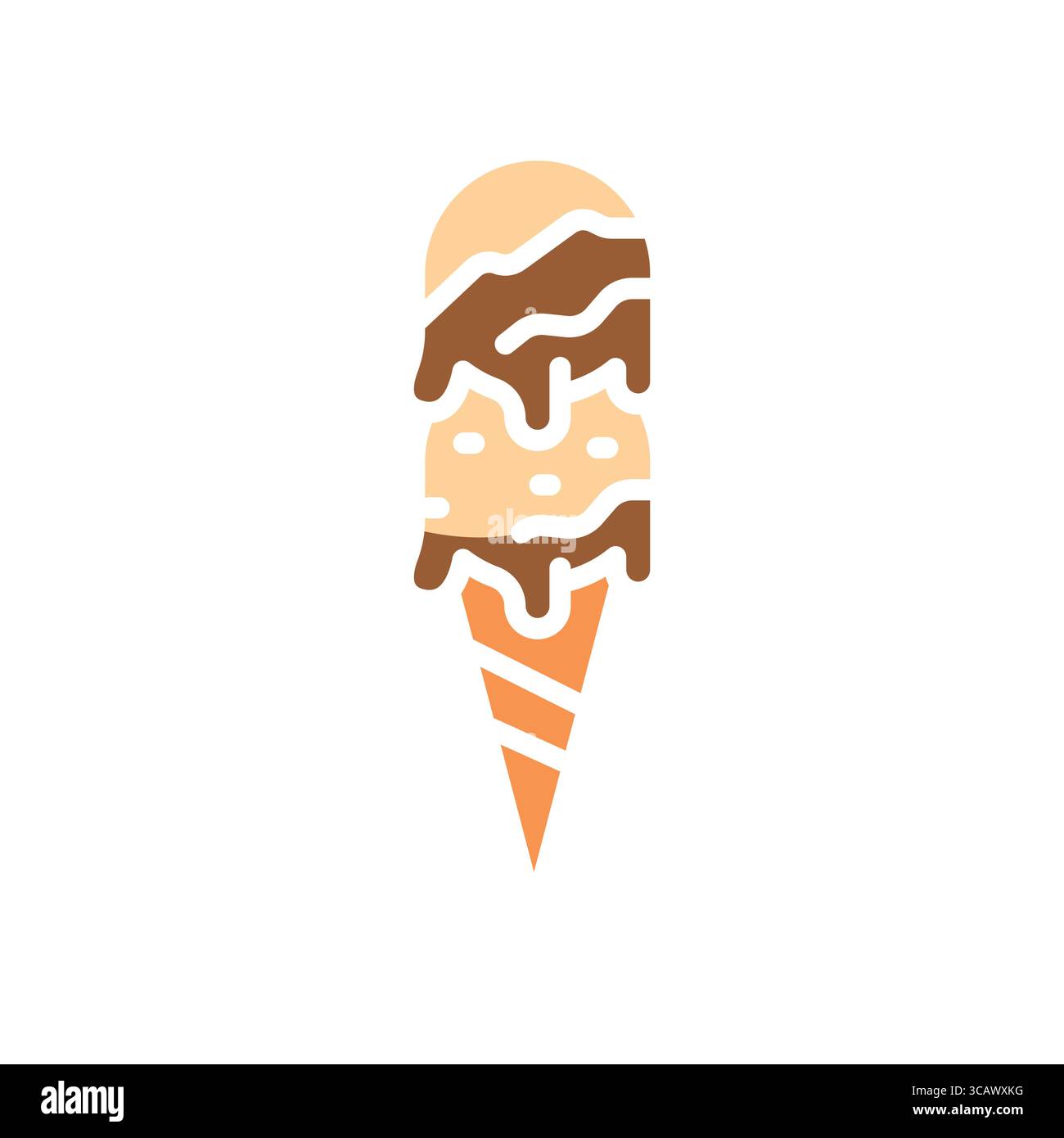 Gelato color glyph icon for digital and print projects. Minimal clean ...