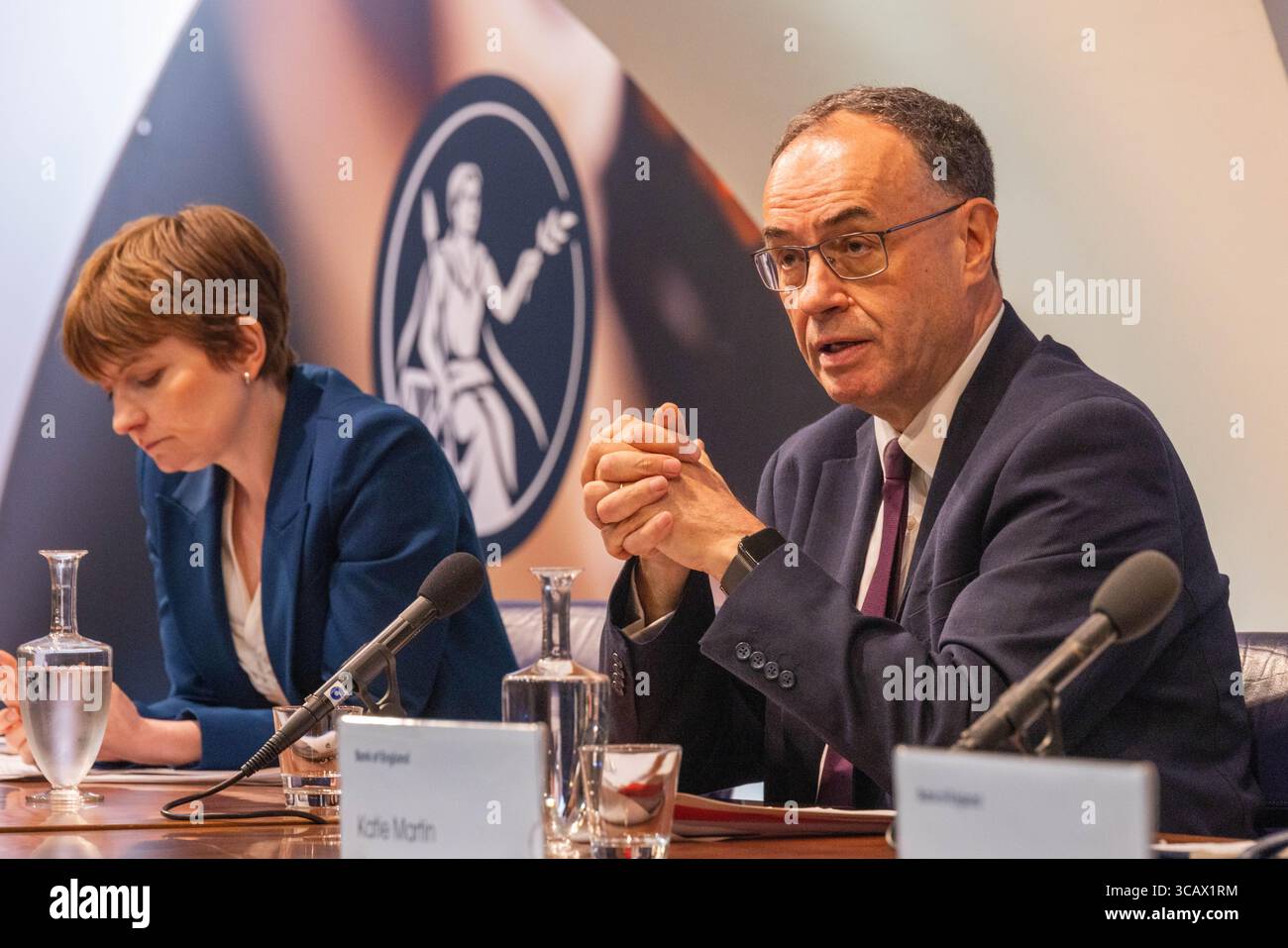 London, UK. 07 AUG, 2025. Andrew Bailey, Governor of the Bank of ...