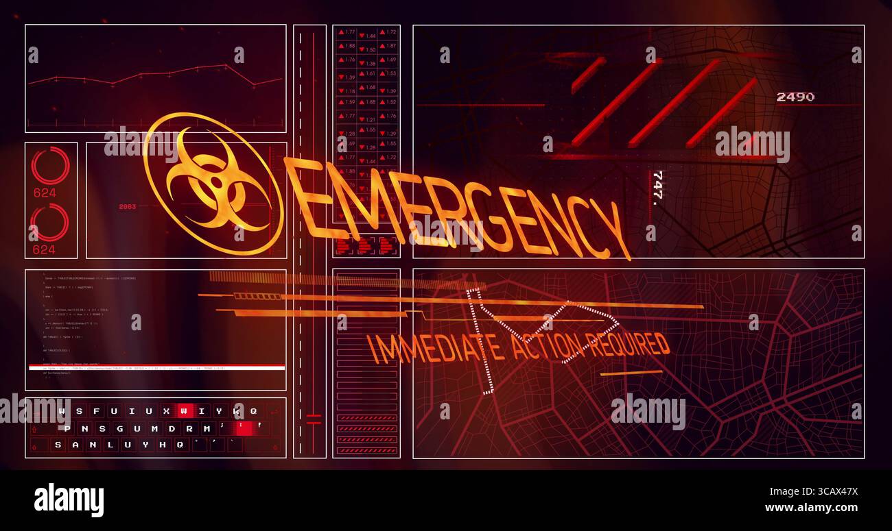 Biohazard sign digital data code hi-res stock photography and images ...