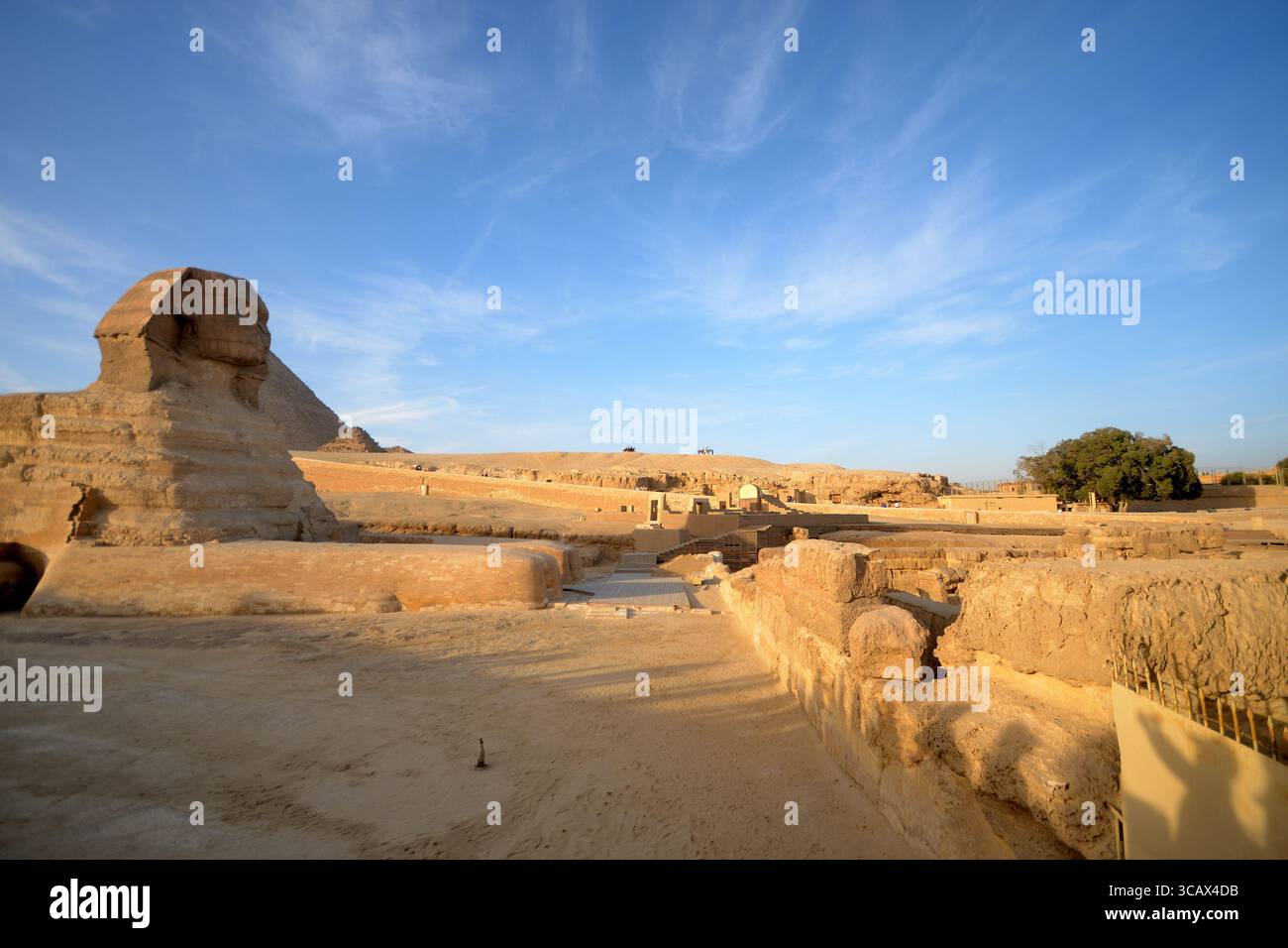 The Great Sphinx of Giza, a mythical creature with the head of a human ...