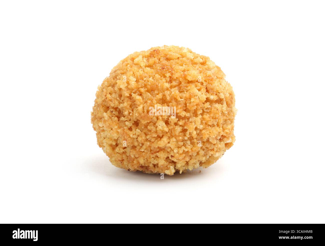 One delicious fried croquette ball isolated on white Stock Photo - Alamy