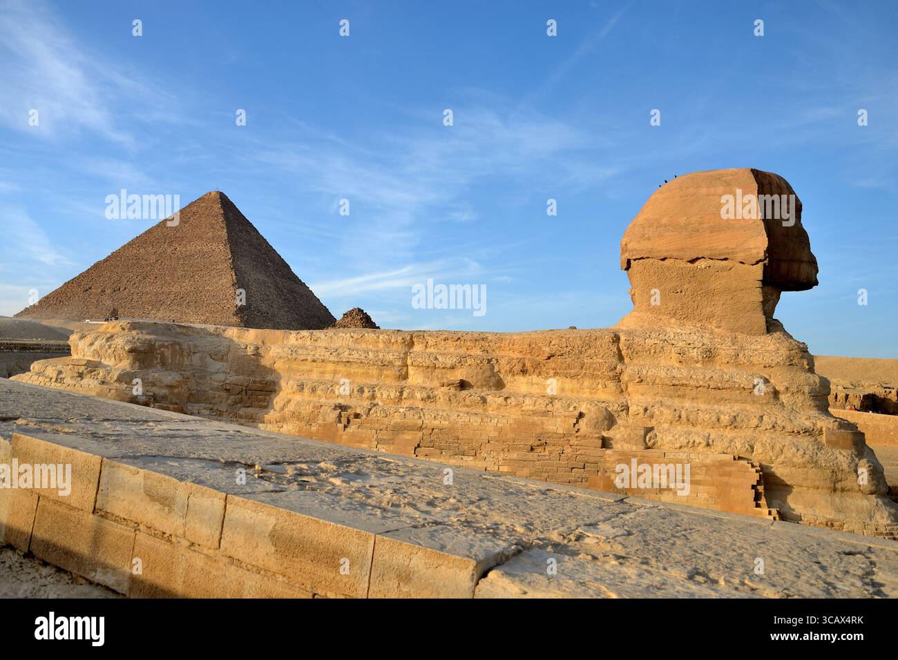 The Great Sphinx of Giza, a mythical creature with the head of a human ...
