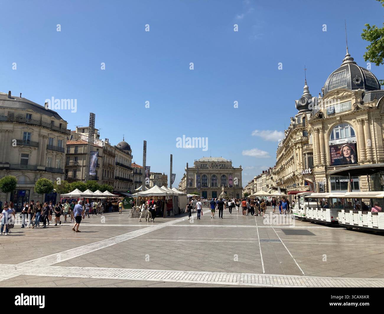 France Montpellier city views showing buildings, streets, and monuments ...