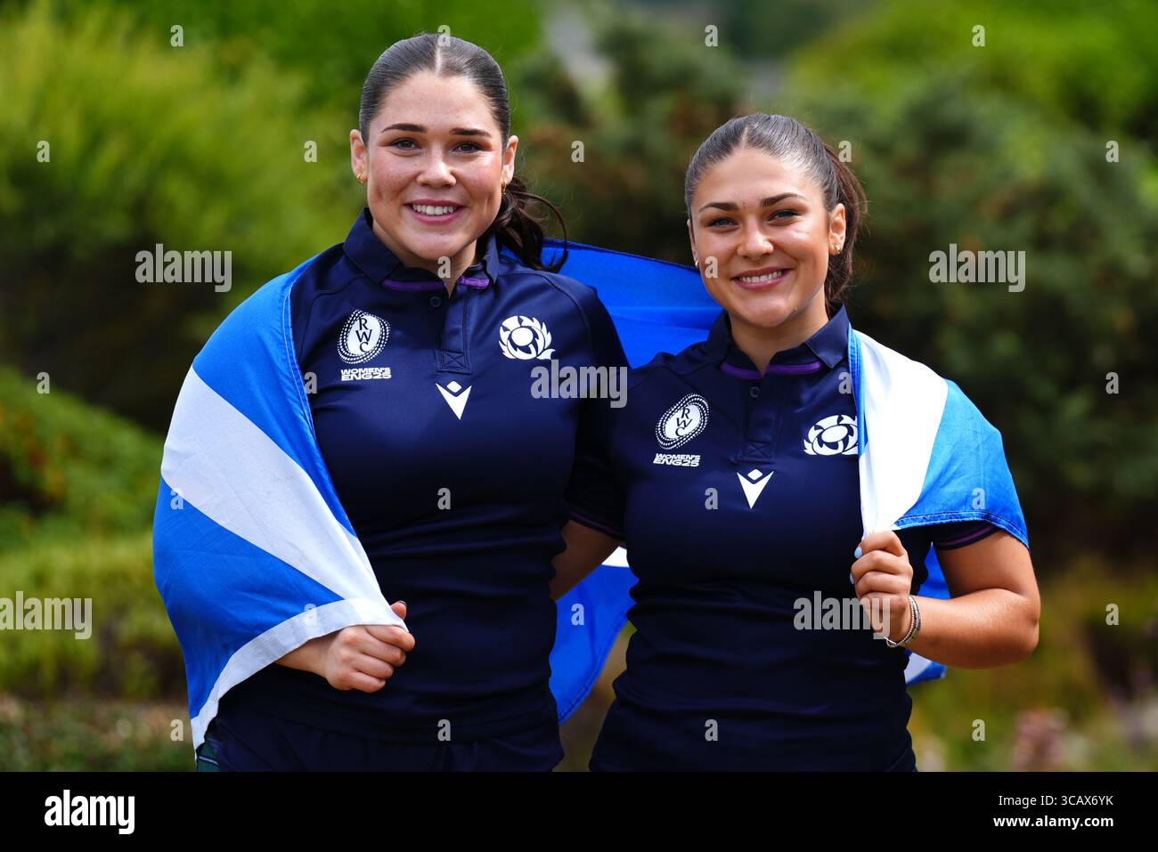 Scotland's Elliann Clarke and Rhea Clarke during a squad announcement ...