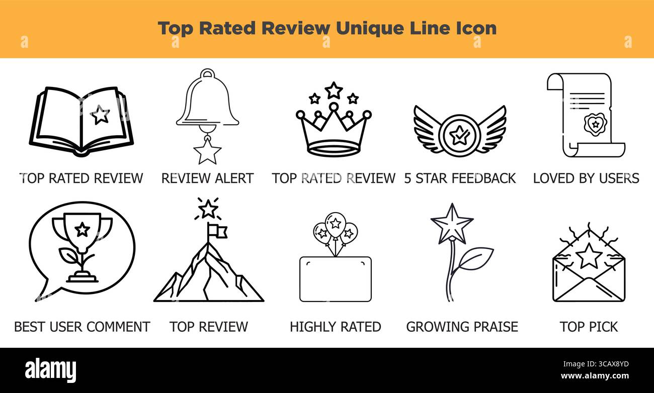 Best rating flat minimal Stock Vector Images - Alamy