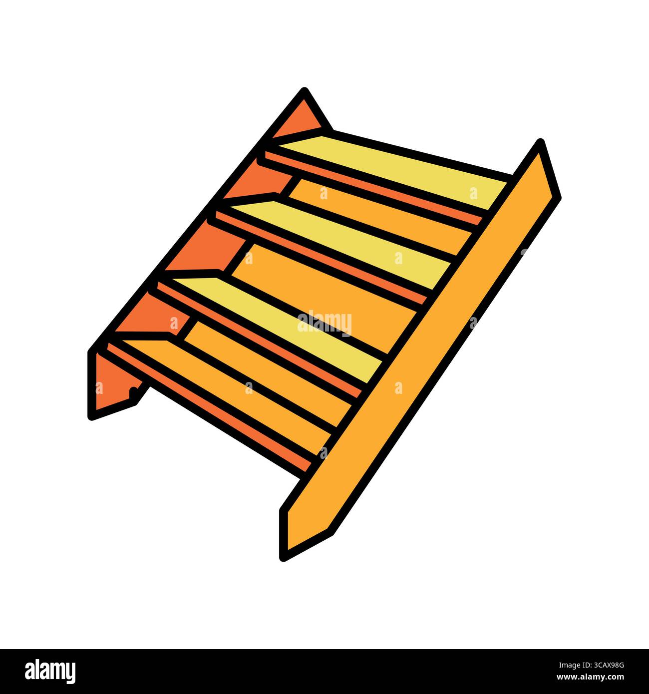 stair color line icon for apps and websites. Construction Elements ...