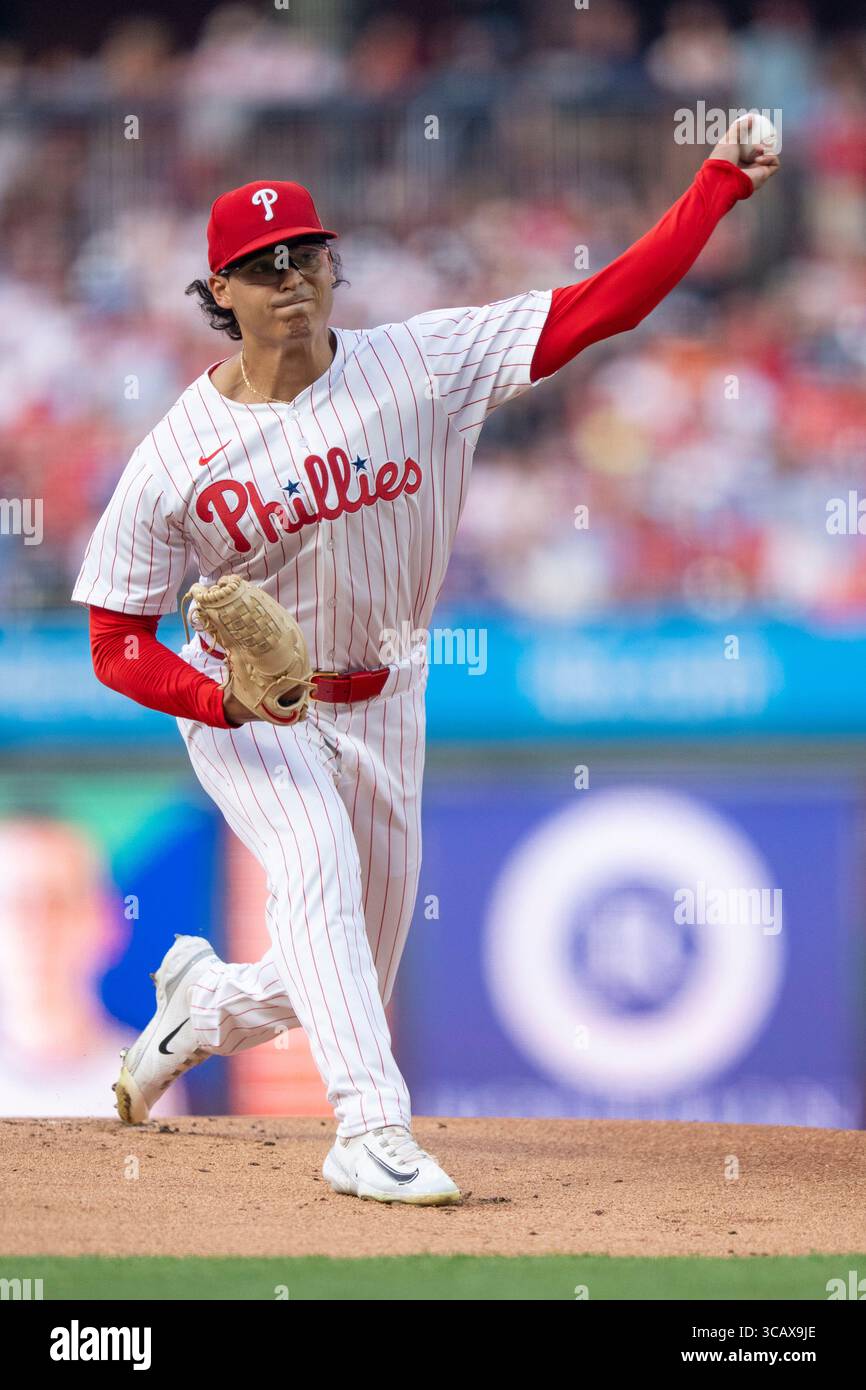 Philadelphia Phillies starting pitcher Jesus Luzardo delivers during a ...