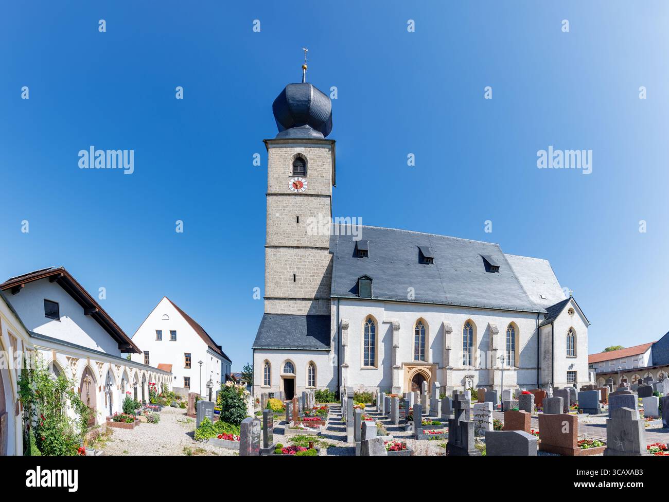 St andreas parish church and cemetery in engelsberg hi-res stock ...