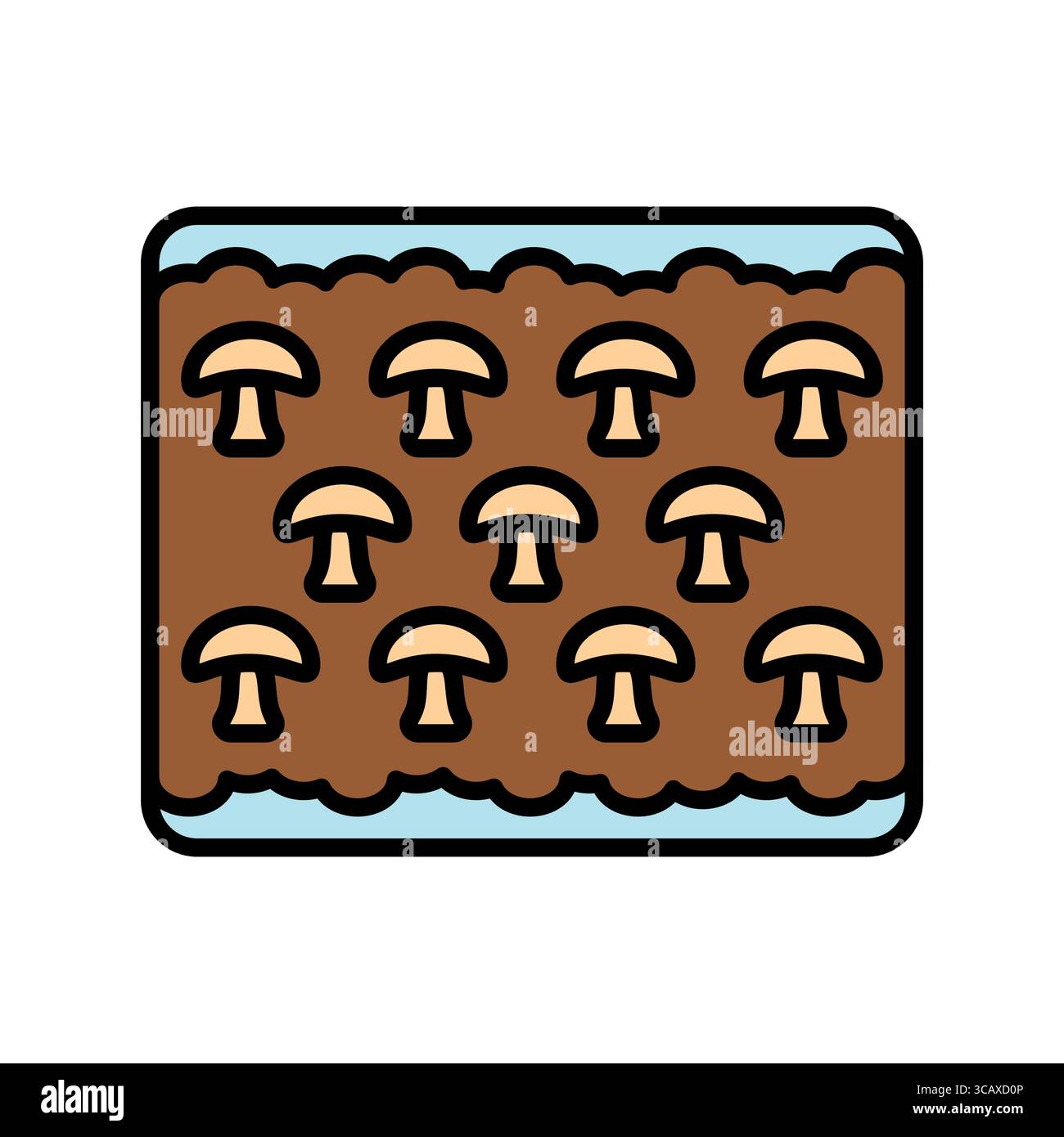 extensive mushroom cultivation color line icon for digital and print ...