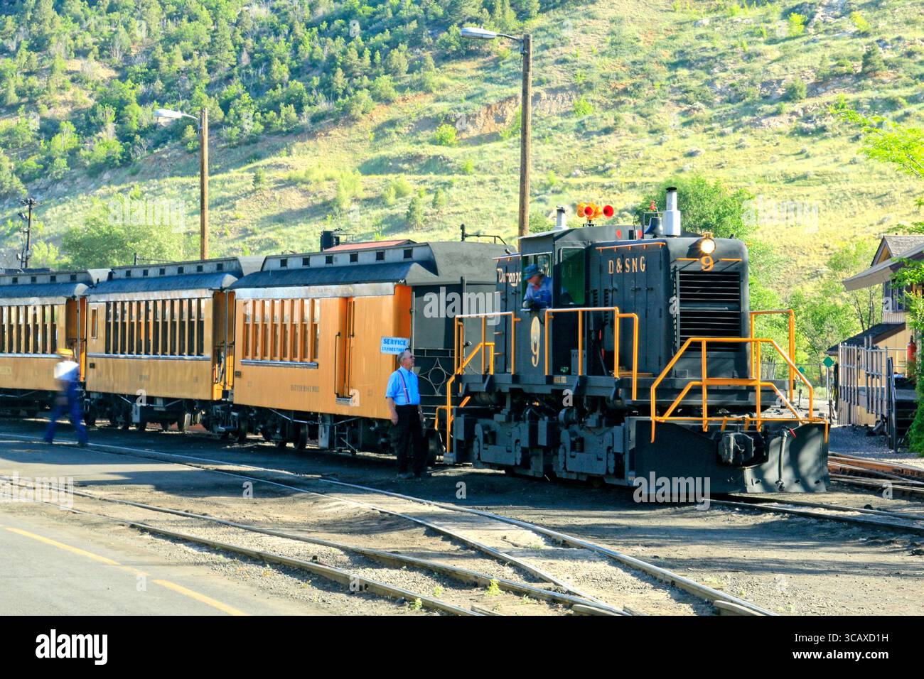 Durango & Silverton Narrow Gauge Railroad in Motion Stock Photo - Alamy