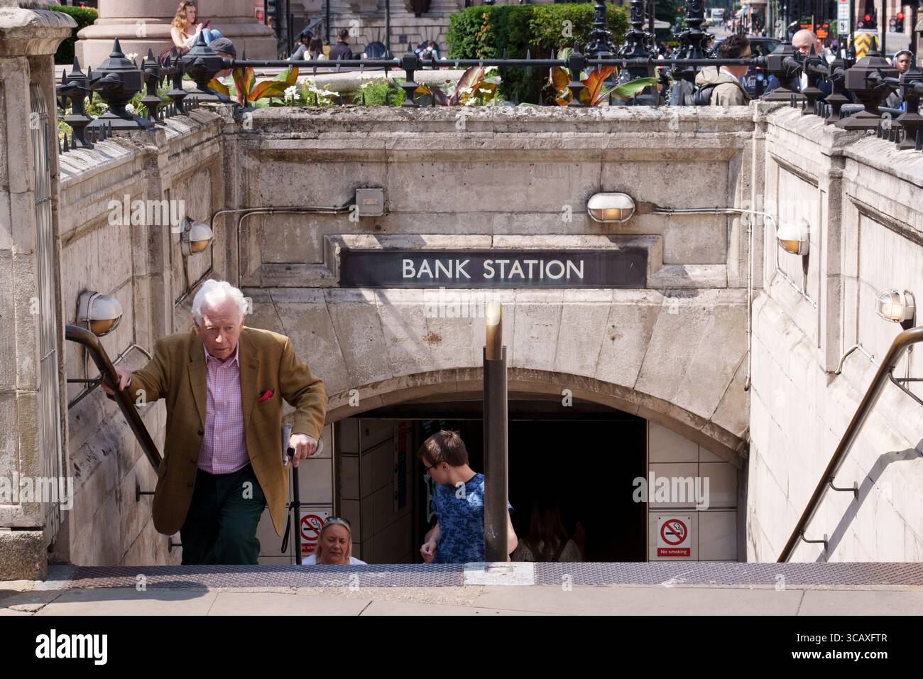 Commuters exit bank underground hi-res stock photography and images - Alamy