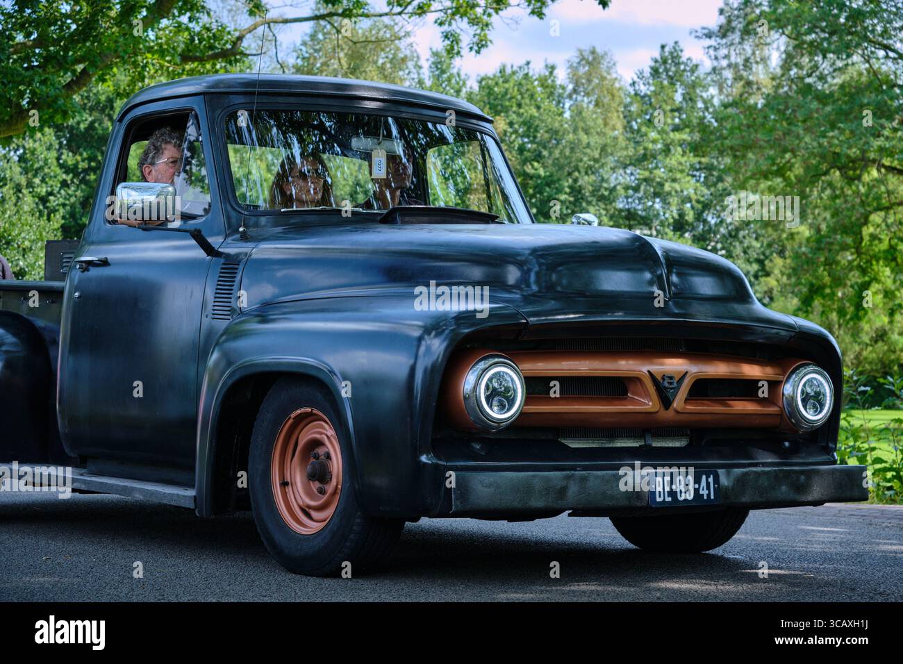 August 17, 2024 - Ruinerwold-Netherlands: frontal view of a customized ...