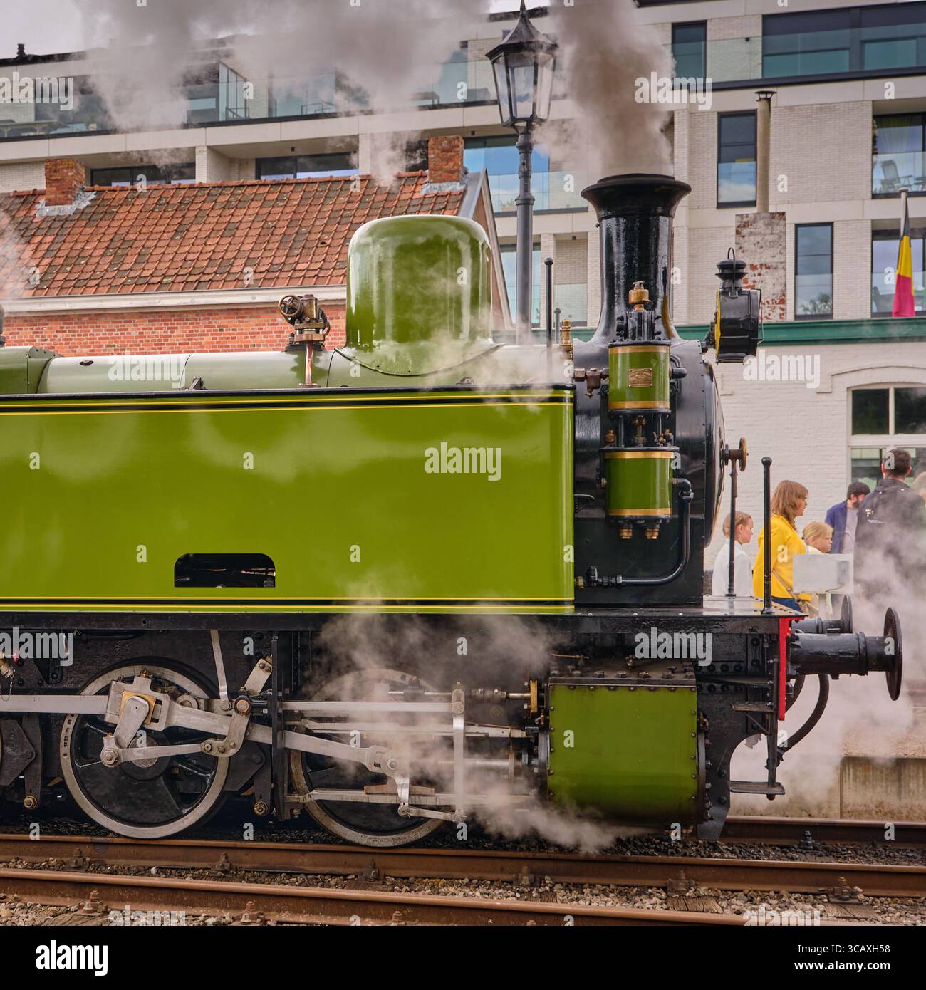 May 4, 2025 - Maldegem-Belgium: Close-up of vintage La Meuse steam ...