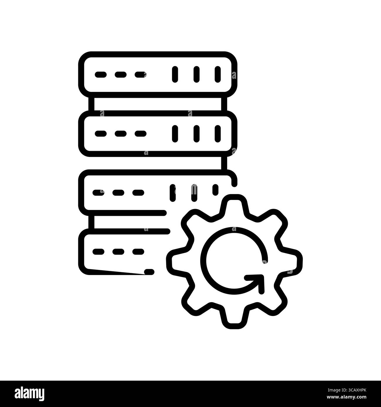 backup rotation black line icon. Vector isolated element.Editable ...
