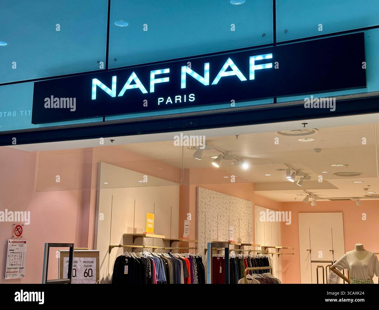 Paris, France. 07th Aug, 2025. Naf Naf shop illustration in Saint ...