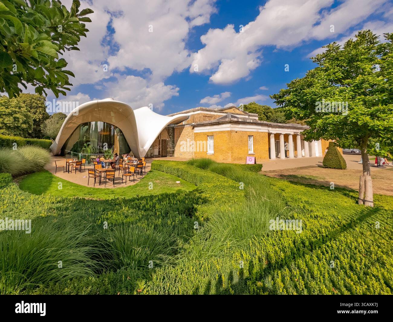 The modern extension of the Serpentine North Gallery, a flowing ...