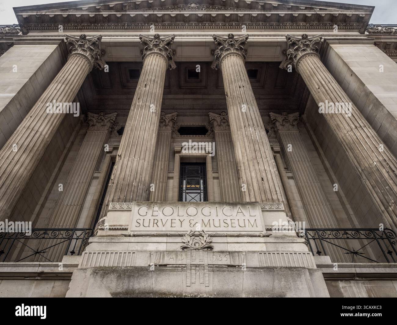 The grand neoclassical entrance of the former Geological Survey and ...