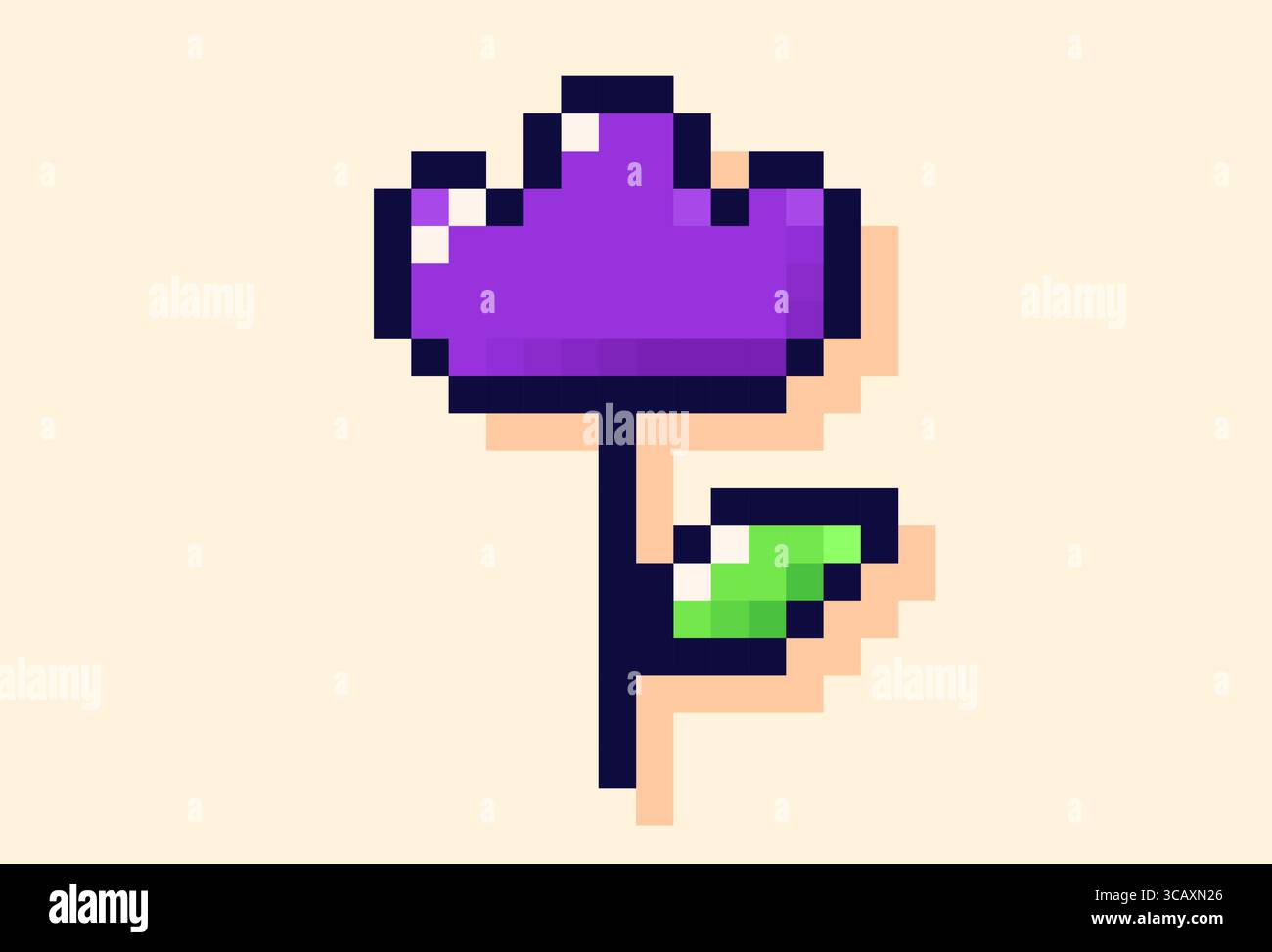 8-bit pixel art purple tulip Stock Vector Image & Art - Alamy