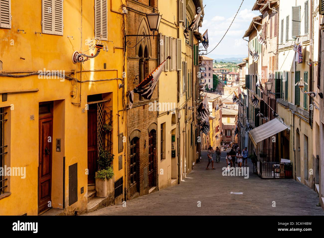 A Colourful Street In The Lupa Contrada District During The Four Days ...