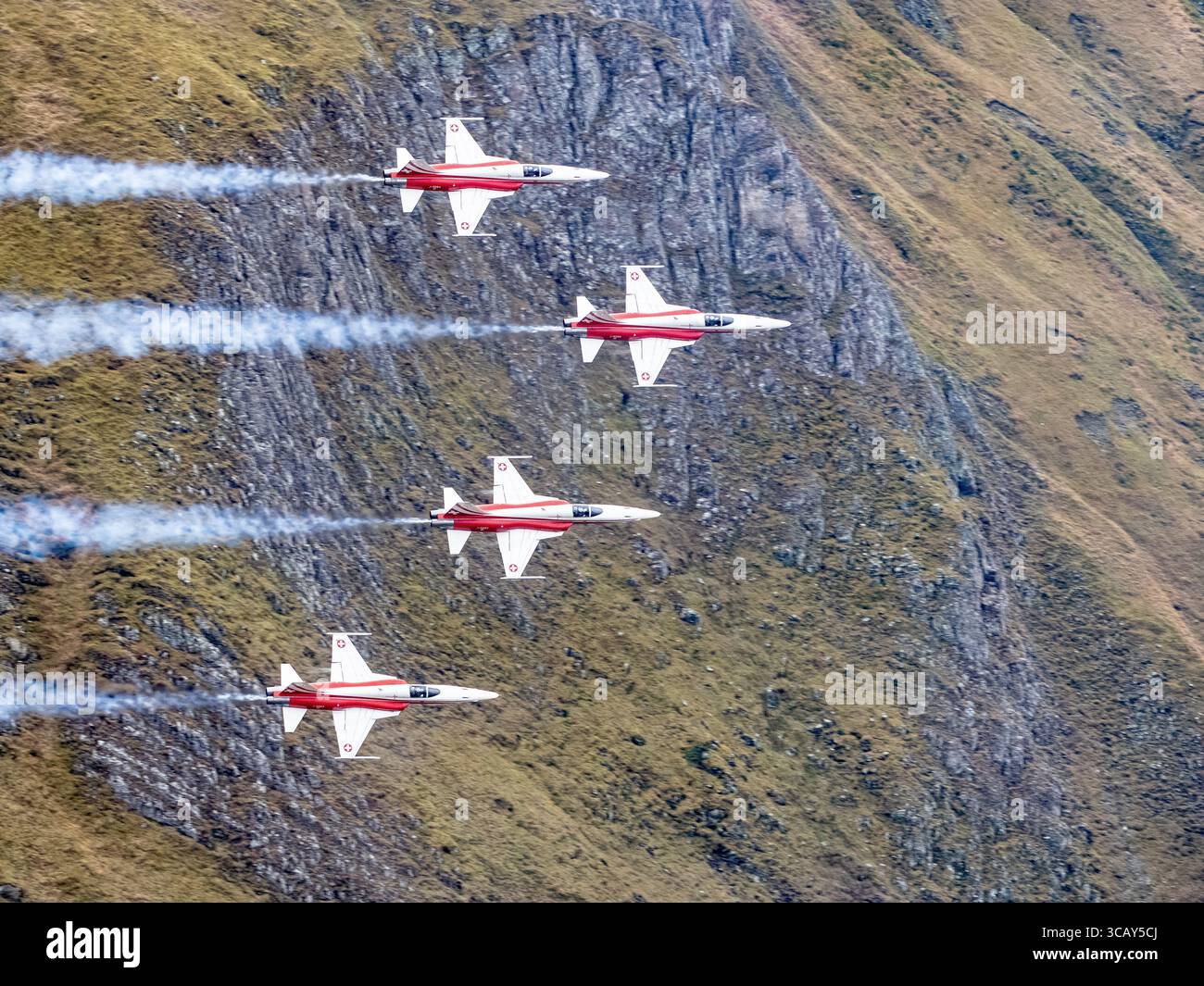 Swiss Air Force Patrouille Suisse Jets Flying in Tight Formation Over ...